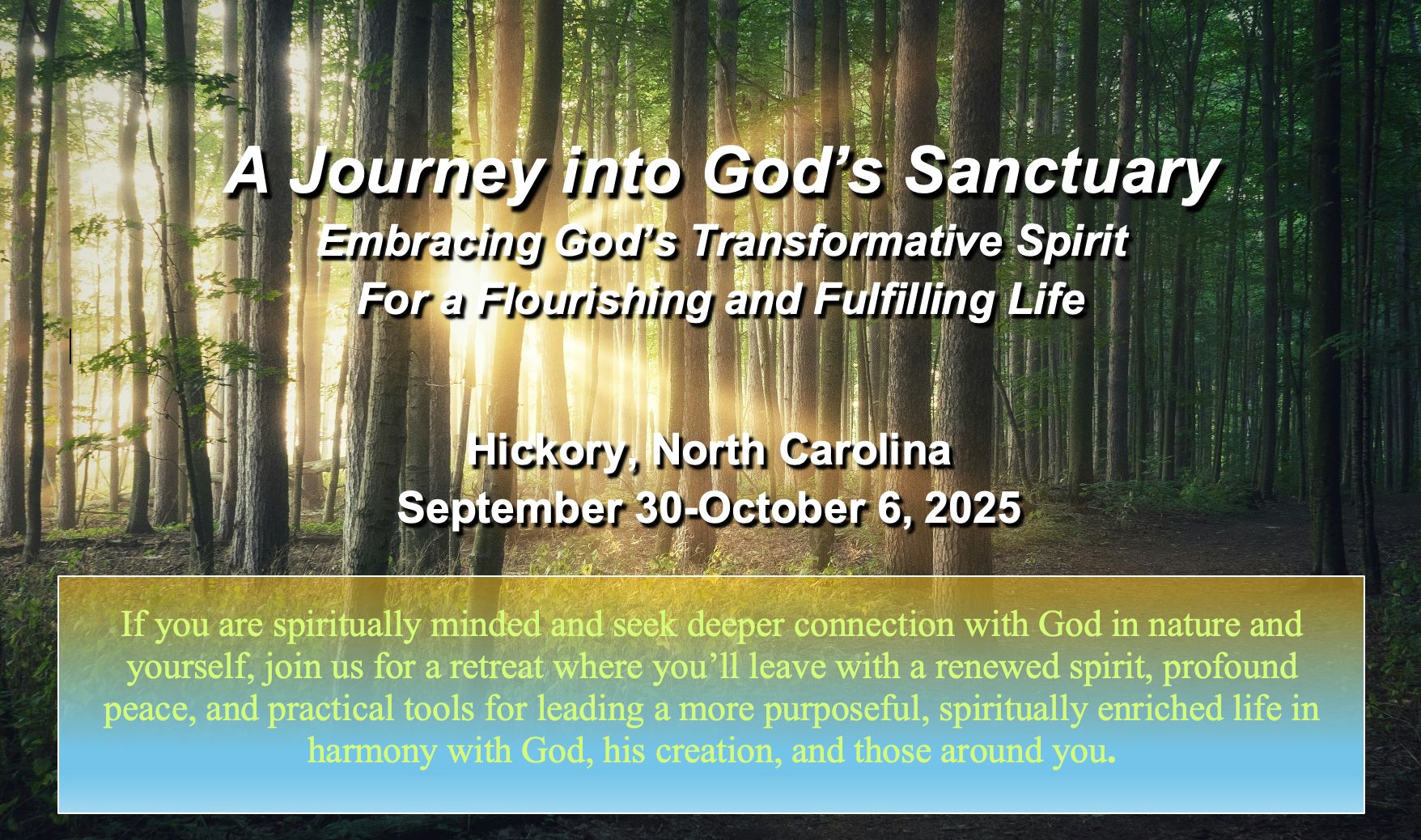 A Journey into God’s Sanctuary – Odyssey in Christ